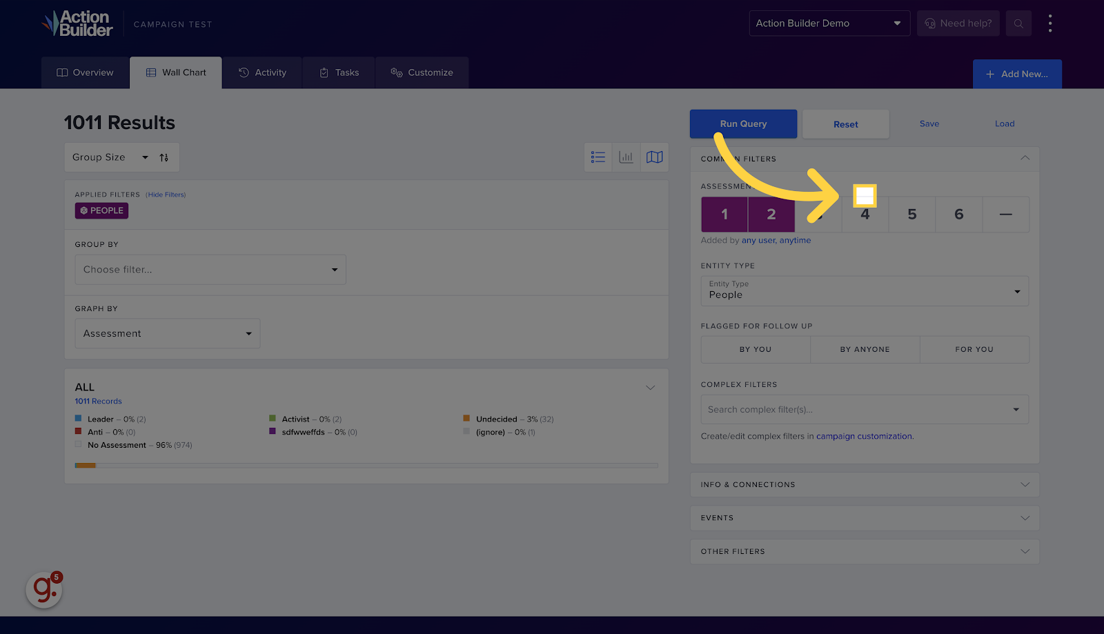 Using Field Responses for Enhanced Wall Chart Visualization – Action Builder