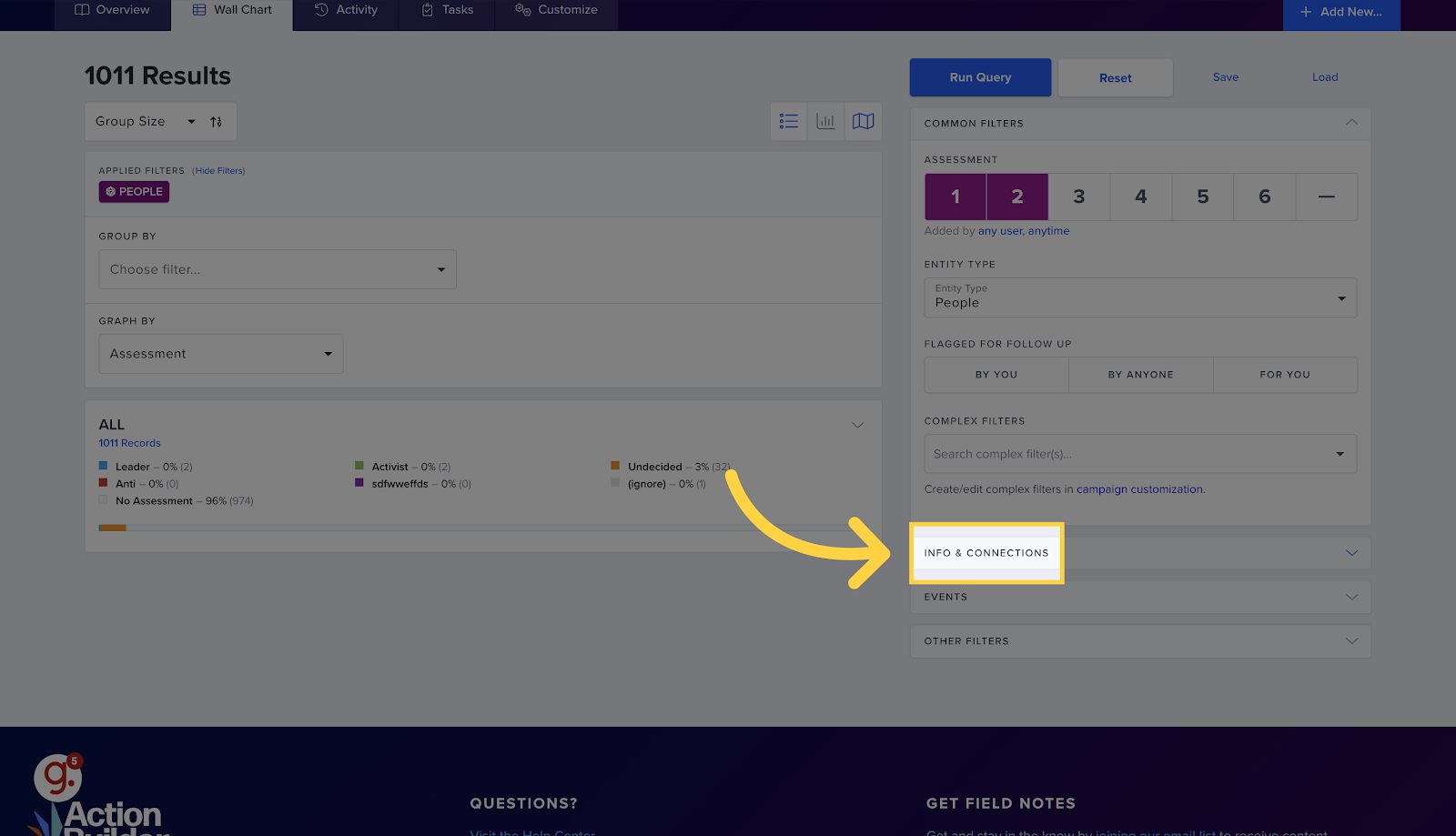 Using Field Responses for Enhanced Wall Chart Visualization – Action Builder