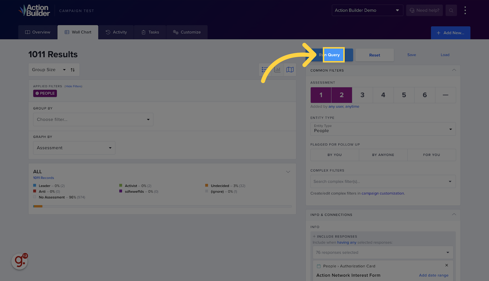 Using Field Responses for Enhanced Wall Chart Visualization – Action Builder
