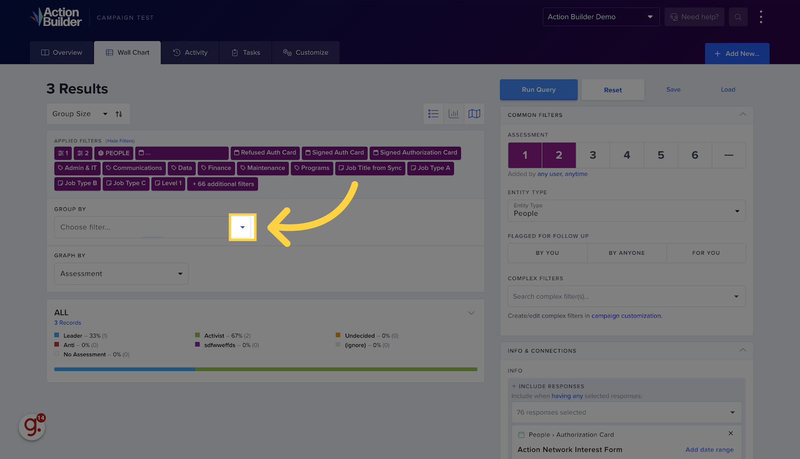 Using Field Responses for Enhanced Wall Chart Visualization – Action Builder